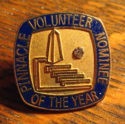 Pinnacle Volunteer Of The Year Lapel Pin - Diamond Rhinestone Chip ...