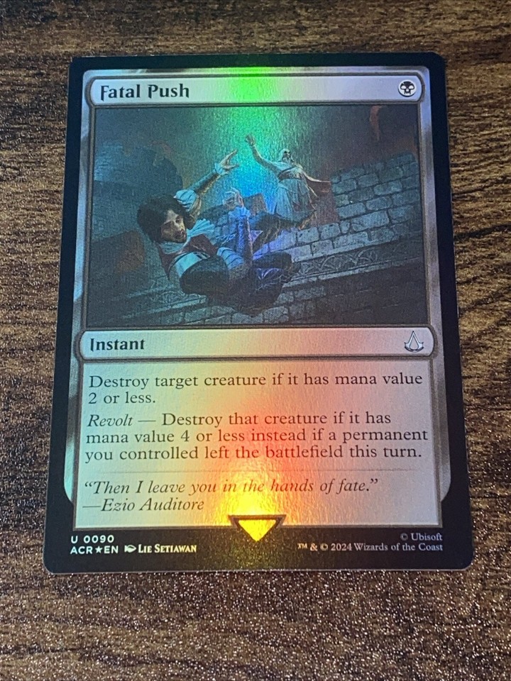 Fatal Push 0090 Foil Assassin's Creed Universes Beyond MTG Magic S2076 ...