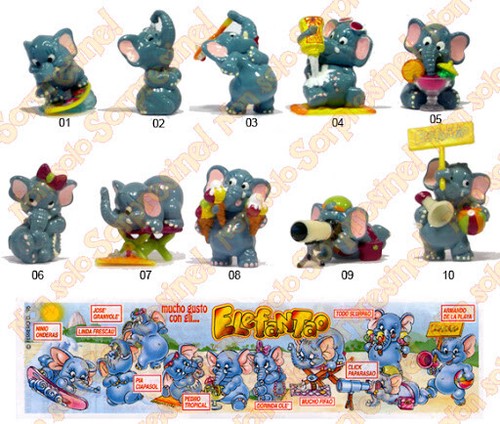 Sorprese Ovetti Kinder anni 90 Minifigures RARE Collezione Elefanti ...