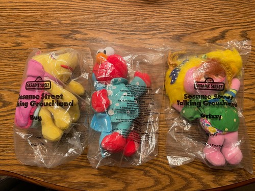 Lot of 3 Plush TYCO Sesame Street Grouchland Elmo Grizzy Bug | eBay