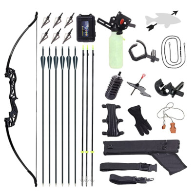 Archery Bow Arrow 40Lbs Bowfishing Kits for Adults Hunting Shooting ...