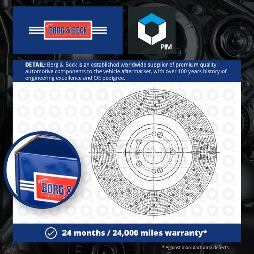 Brake Disc Single Vented Front 375mm BBD6113S Borg & Beck 1664210312 ...