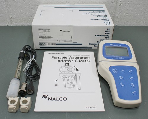 Nalco Portable Waterproof pH/mV/°C Meter with Probe 400-C0060.88, -2 to ...
