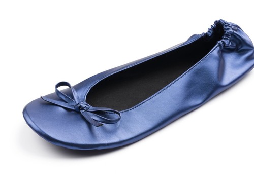 Women's Foldable Portable Travel Ballet Flat Roll up Slipper Shoes | eBay