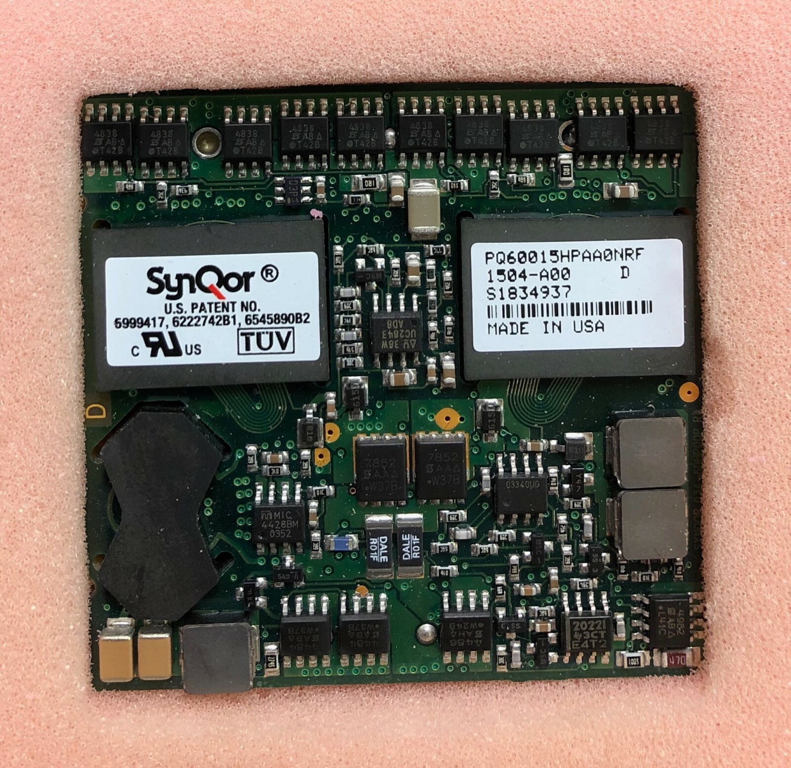 SynQor PQ60015HPAA0NRF DC-DC Regulated Power Supply Module, 1 Output ...