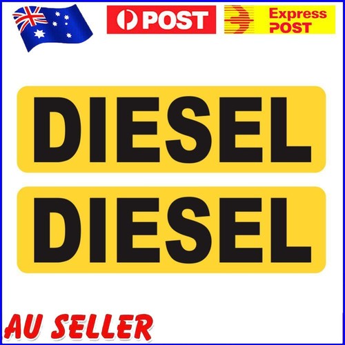 2pcs Reminder DIESEL FUEL Only Funny Reflective Car Stickers Decals ...