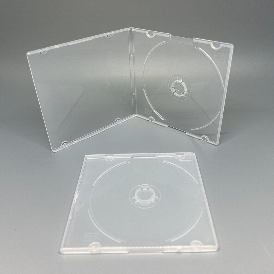 10 3.5" Mini Slim Single Poly CD Cases for 3" (8MM) Mini Disc, Super ...