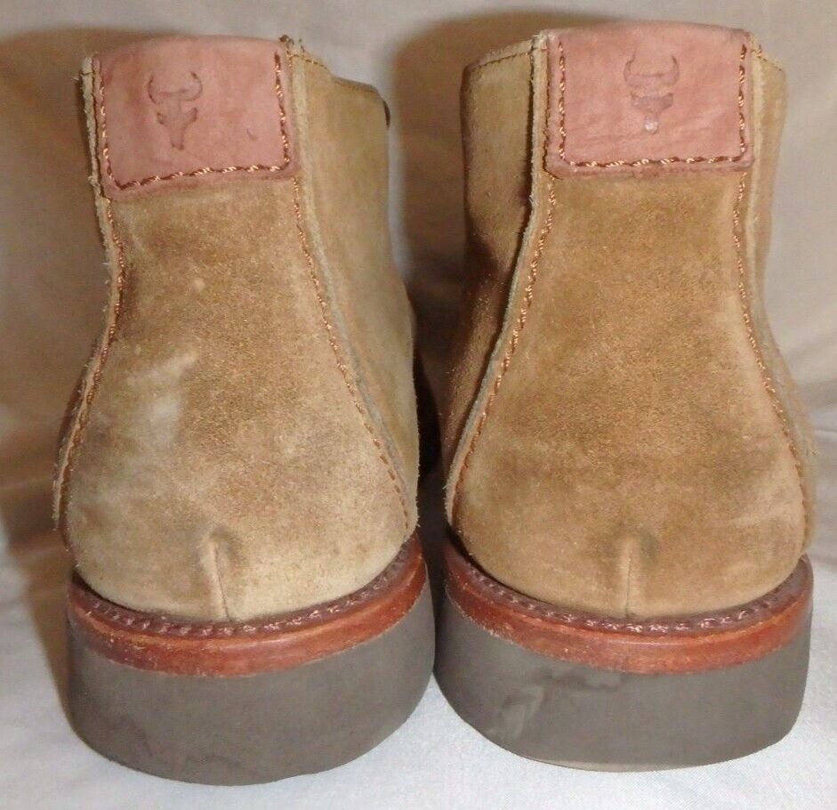 H. S. Trask Brown Steer Leather 12 M Ankle Suede Vibram Boots 12 Brown ...