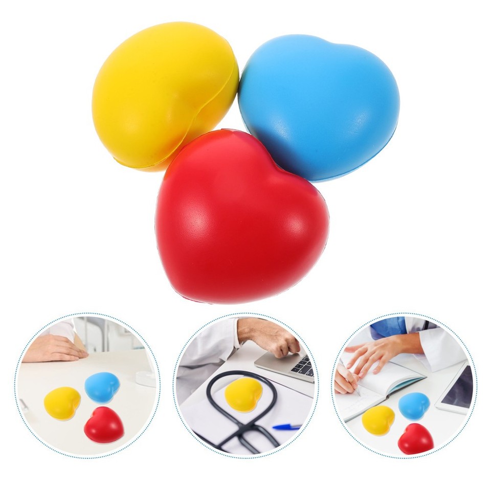 3pcs Hand Exercise Balls Soft PU Squeeze Balls For Hand Therapy ...