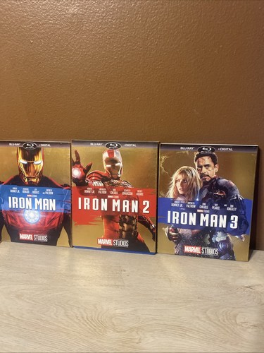 Iron Man Trilogy (Blu-ray, 3-Movie Collection) – Unsealed, Great ...