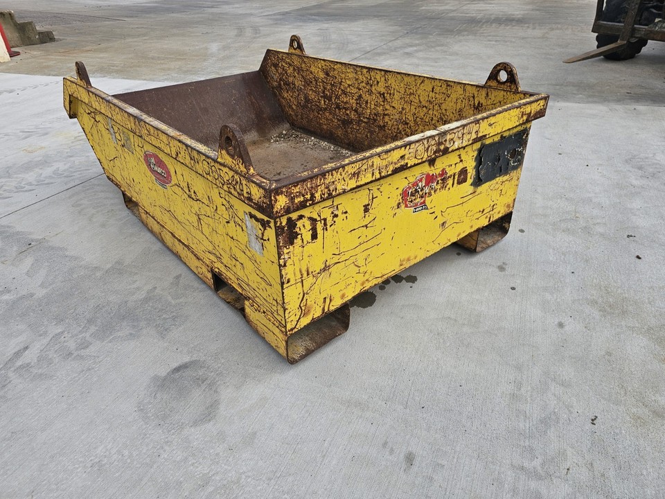 TRASH SKIP PAN LIFTING EYES FORK POCKETS CRANE HEAVY DUTY 102"L X 62"W ...