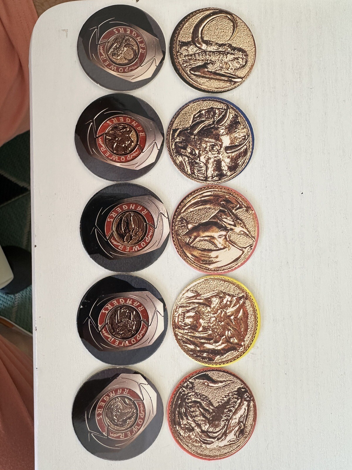 Mighty Morphin Power Rangers Power Caps pogs 1994 Saban Complete Set 1 ...