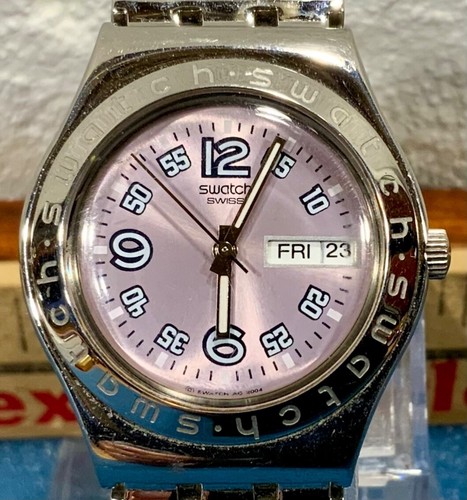 Swatch Irony Ciel Clair Swiss Watch Women 33mm Pink Dial Exploding ...