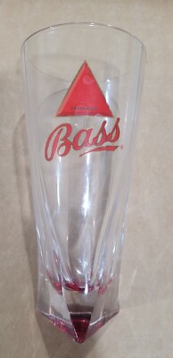 BASS Beer Ale Red Triangle Bottom 16 oz Pilsner Glasses 7 1/2 inches ...