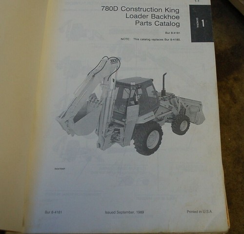 CASE 780D Construction King Backhoe Loader Parts Manual book catalog ...