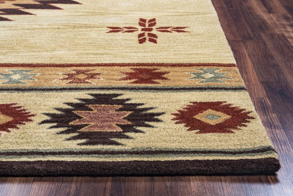Designer Southwestern Tribal Plush Hand Tufted Wool Area Rug **FREE ...
