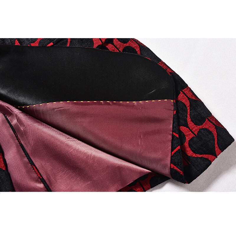 Men Heart Pattern Suit Blazer Coat Dress Jacket Party Stage Showman ...