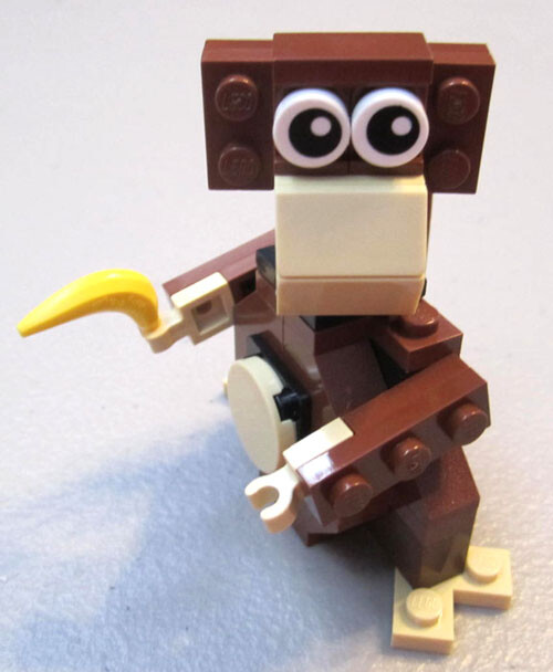 Lego Animals - Kangaroo, Lion, Elephant, Monkey (4 Mini Kits) (165 ...