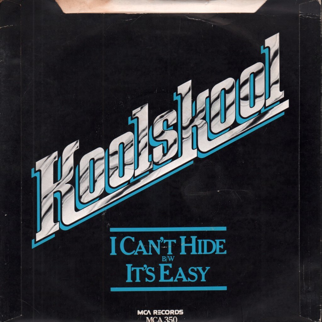 Koolskool I Can't Hide 7" vinyl UK MCA 1978 demo 4 prong label design ...