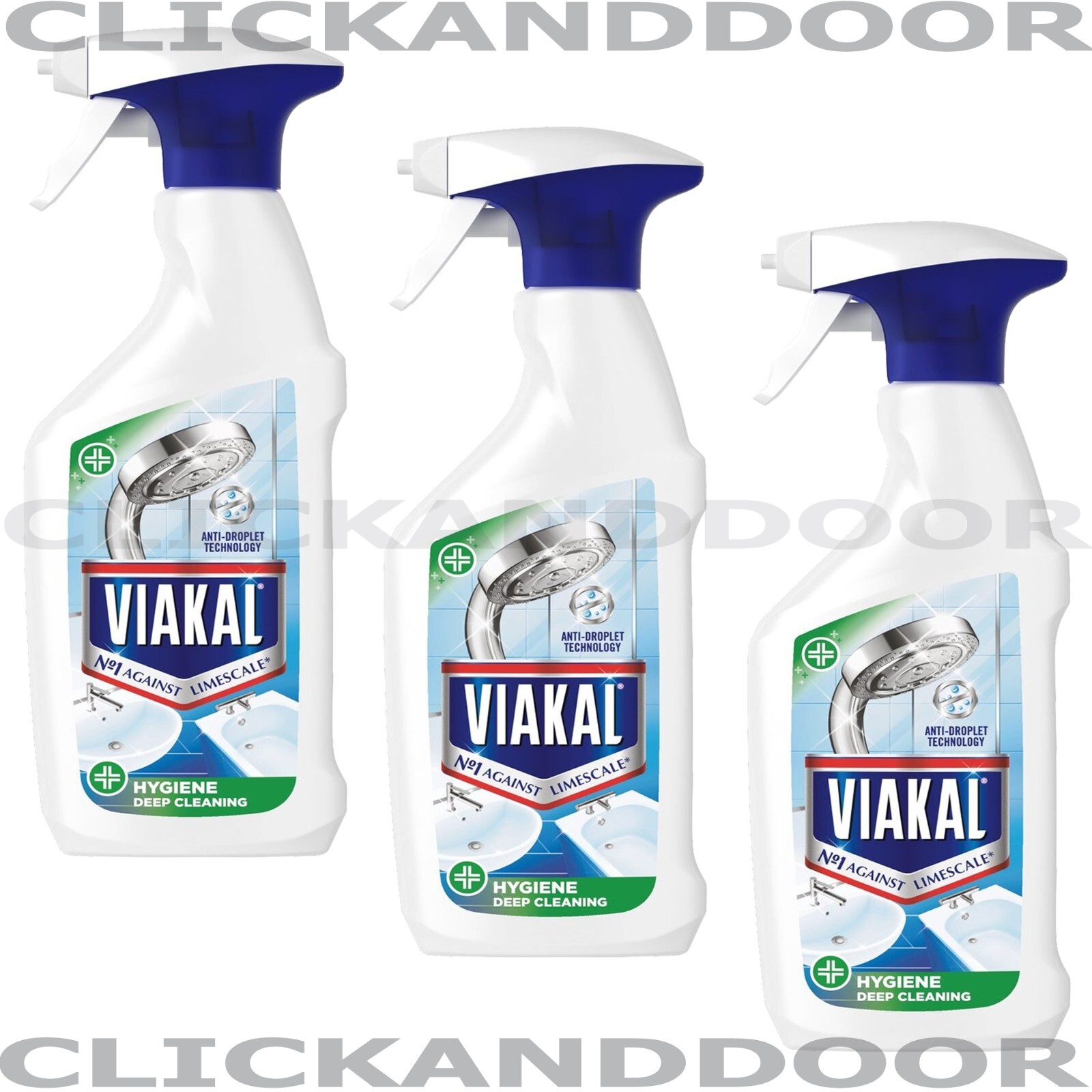 3X Viakal Limescale Remover Spray Bathroom Shower Toilet Tap Sink ...