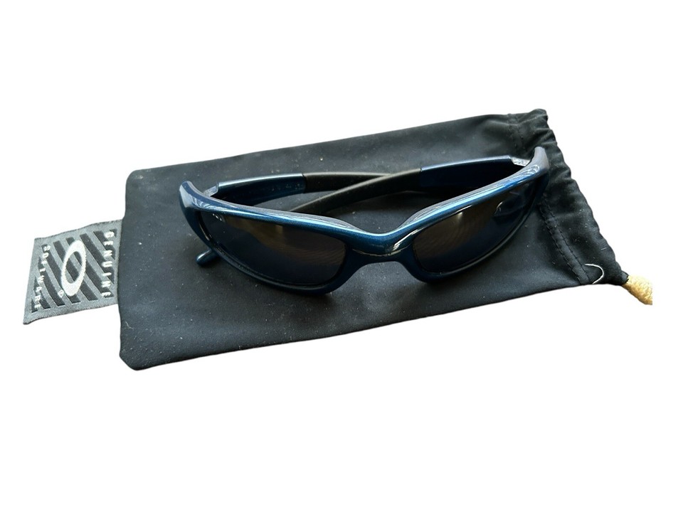 Vintage 90s Oakley Straight Jacket Sunglasses | Blue / Black | Great ...