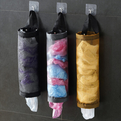 Wall Mounted Hanging Plastic Bag Holder Dispenser Storage Garbage Bag ...