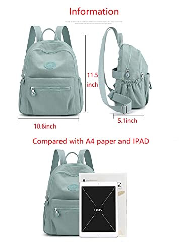MUKAITE 11L Mini fashion Backpack,Small Nylon Ladies Light Green | eBay