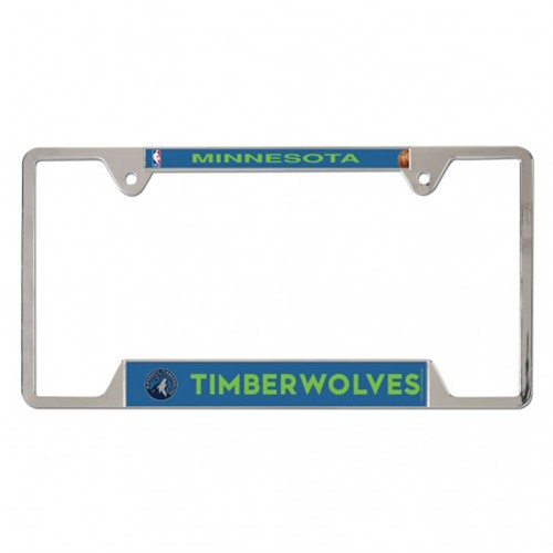 WinCraft Minnesota Timberwolves Chrome Plated Metal License Plate Frame ...