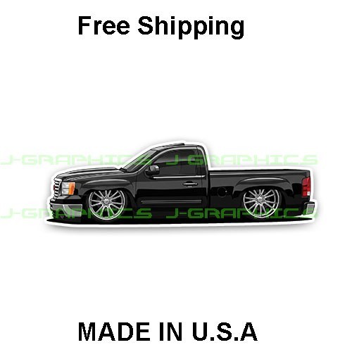 Sierra Low Lowered Decal Sticker Fits GMC Truck Single Cab BLK | eBay