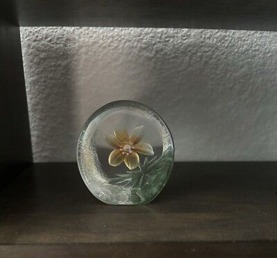 Mat Jonasson Glass, Anemone Flower, Artist Signed | eBay