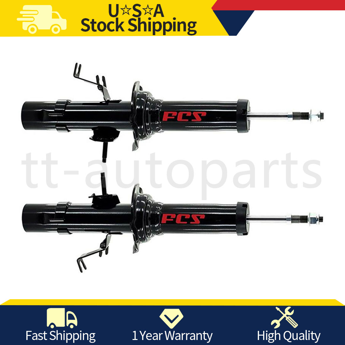 FCS Front Driver Passenger Struts Shocks For 2008-2012 Infiniti EX35 3 ...