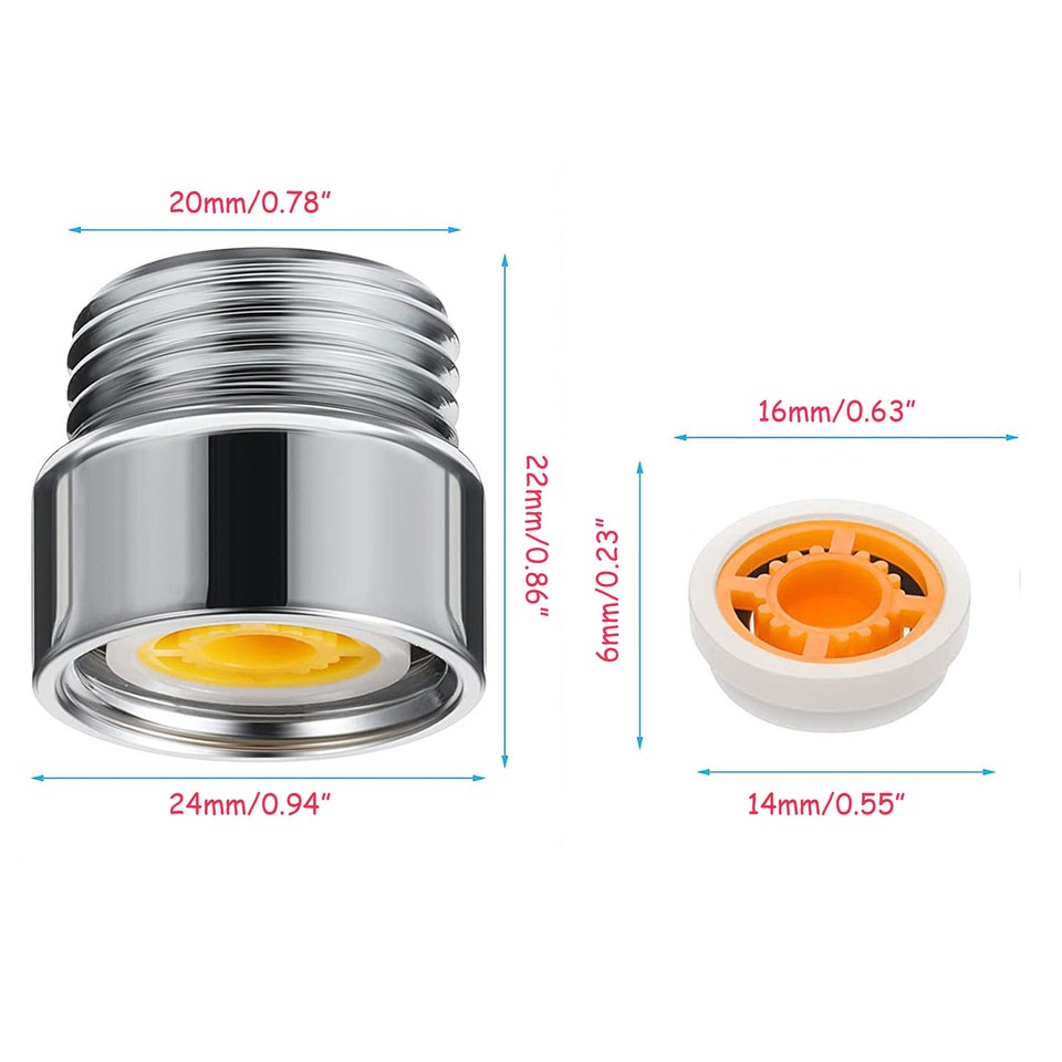 1Pcs New G1/2 Restrictor Valve with 6Pcs Reduces Water Flow Restrictor ...