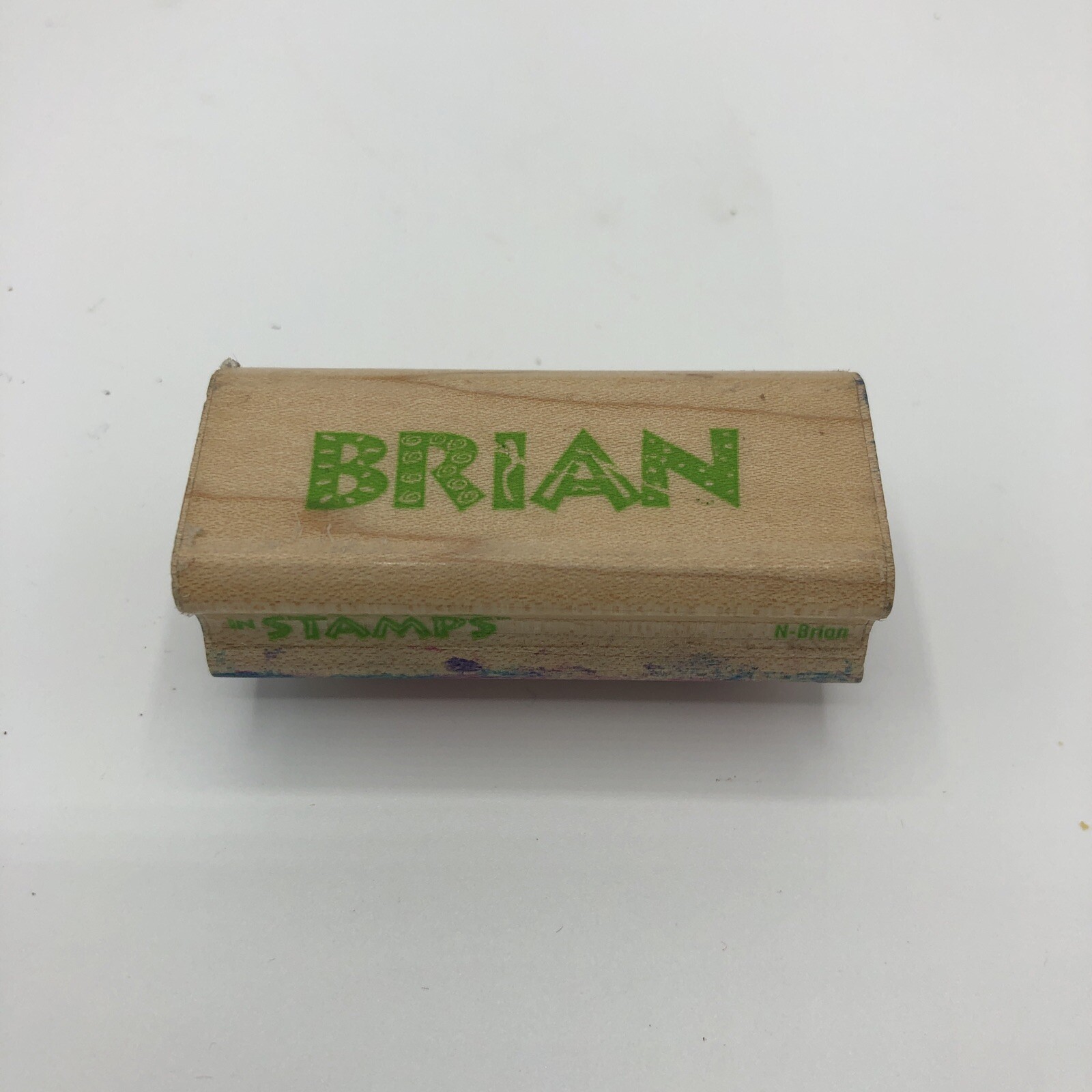 Rubber Stampede BRIAN 1992 Your Name In Stamps N-Brian Wooden Rubber ...
