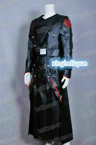 Captain America Red Skull Cosplay Costume Black Uniform Coat Jacket ...