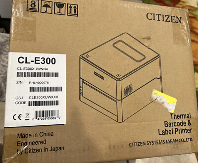Citizen CL-E300 Barcode Label Printer, Direct Thermal, USB, Serial, Lan ...
