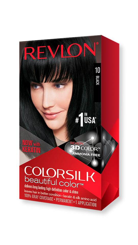 Revlon ColorSilk Beautiful Permanent Hair Colour Dye (Select Shade + 2 ...