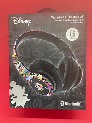 DISNEY Mickey Mouse Wireless Headset Head Phones Bluetooth Noise ...
