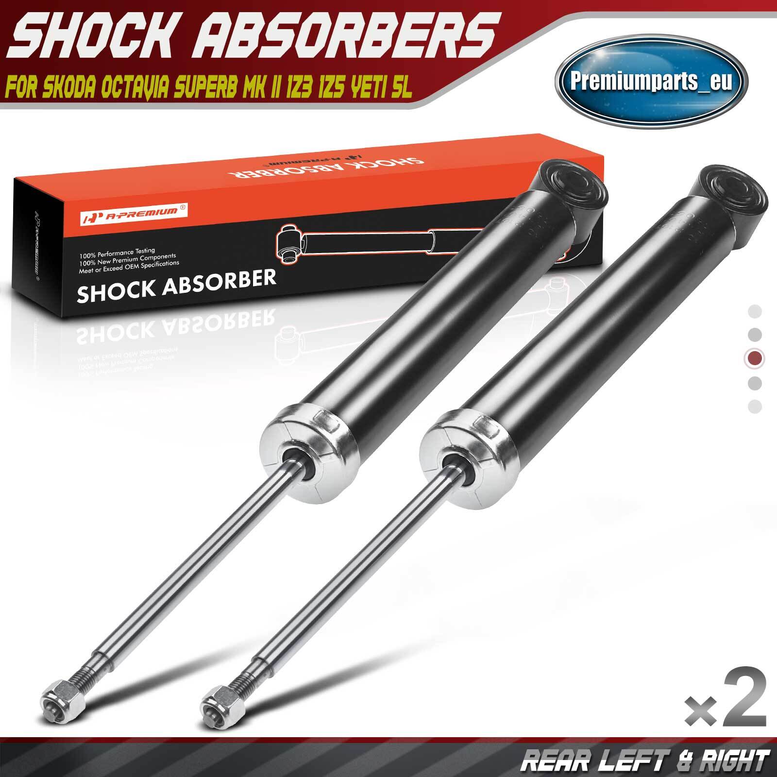 2x New Shock Absorbers Rear for Skoda Octavia Superb MK II Yeti 5L ...