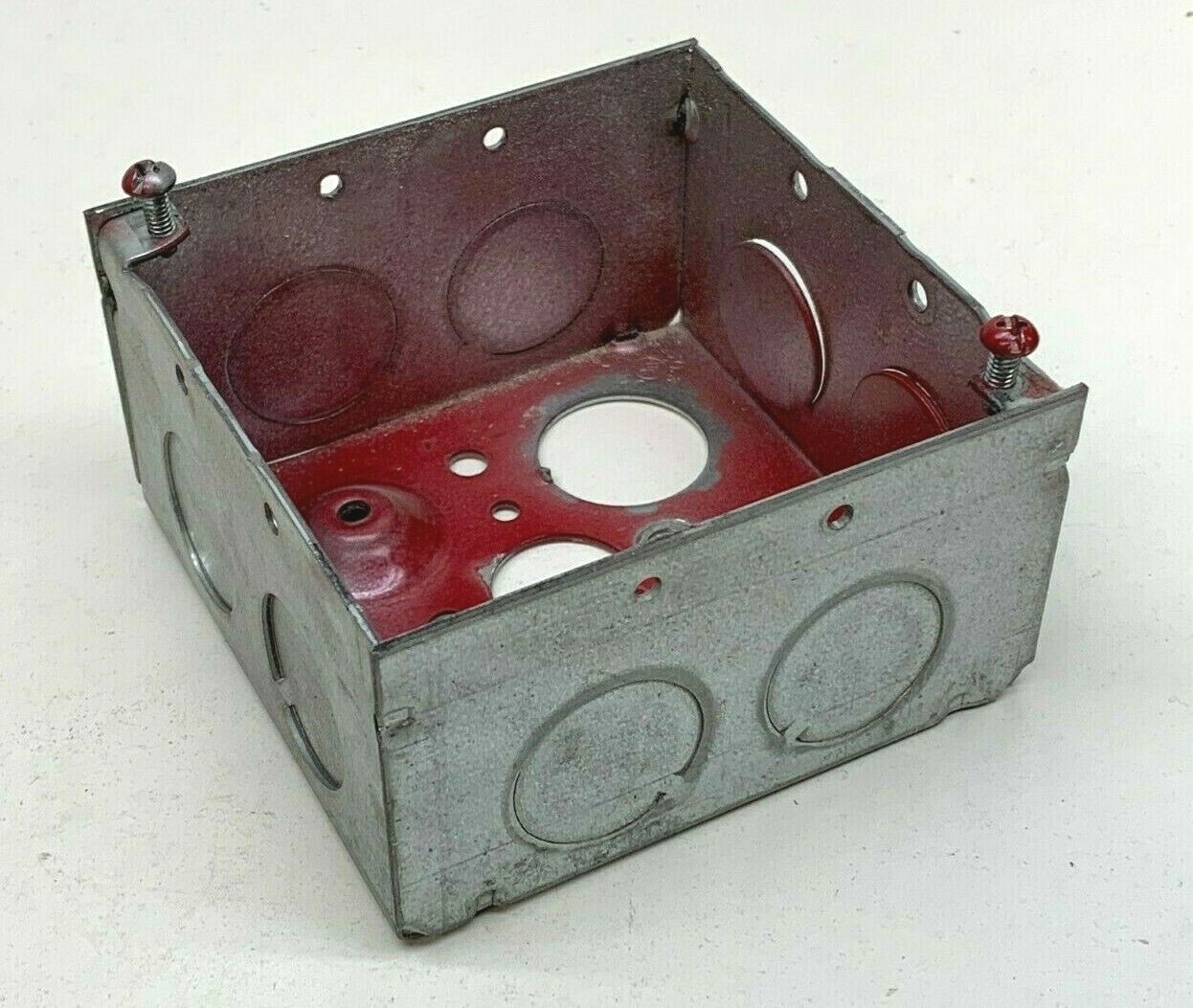 (6-Pack) Steel City 4" Square Electrical Outlet Box, 2-1/4" Deep, 3/4 ...