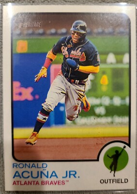 2022 Topps Heritage Ronald Acuna Jr - Atlanta braves #223 | eBay
