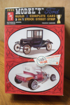 AMT 1925 FORD MODEL T ... Build 2 complete cars Model Kit #670 | eBay