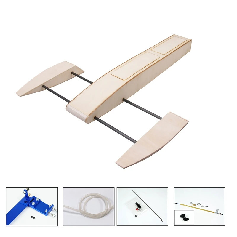 495mm RC Speed Boat Outrigger Wood Shrimp Model Radio Remote Control ...