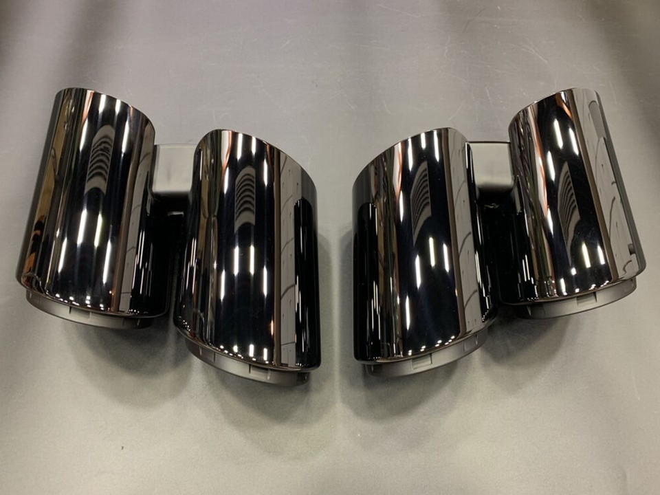 2X Exhaust Tips Muffler Pipe For Porsche 2017-2021 Panamera 971 ...