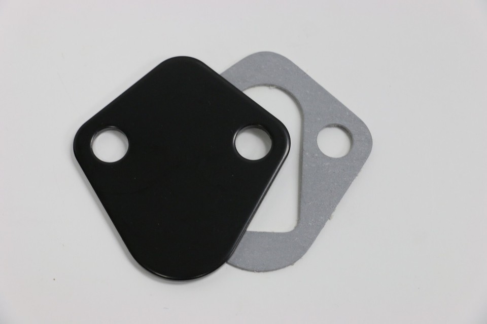 SB Ford 289 302 351W Black Fuel Pump Block Off Plate With Gasket Small ...