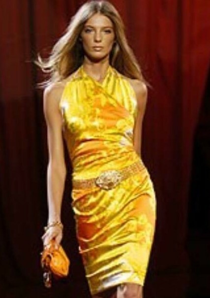 Gianni VERSACE Spring 2005 Silk Stretch Baroque Runway Dress US 2 4 6 ...