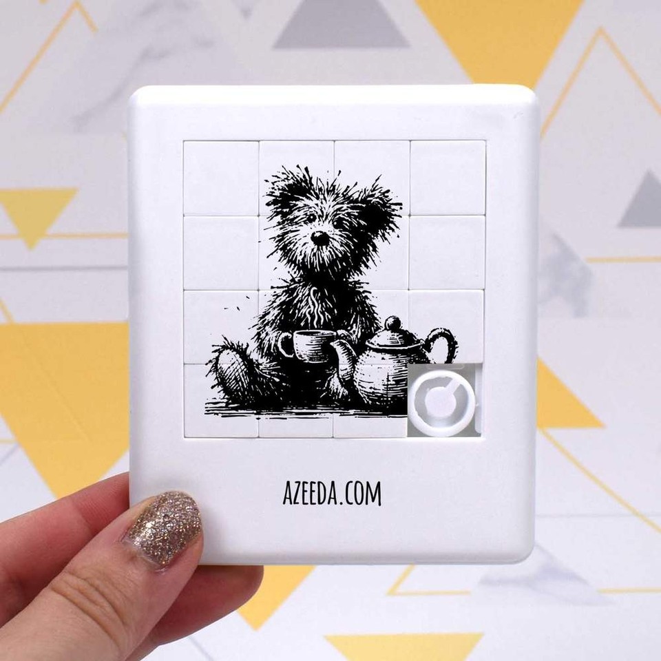 'Scruffy Teddy Tea Time' Sliding Puzzle (PZ00039796) | eBay UK