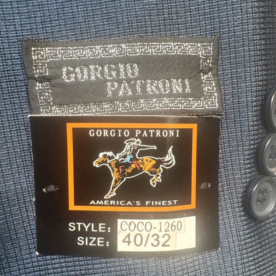 70s Retro Western Rockabilly Suit Men’s 40/32 Blue Point Yoke Prom Hoco ...