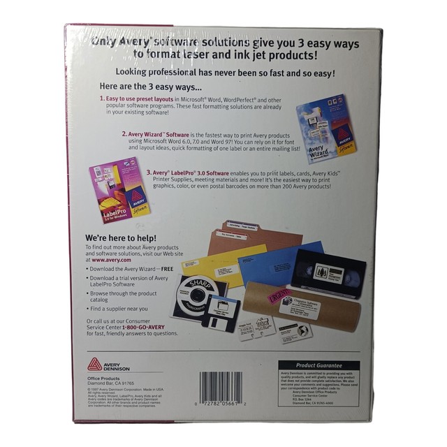 Avery Dennison Ave-5661 Easy Peel Mailing Label - 1" Width X 4.12 ...