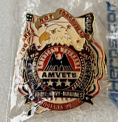 AMVETS American Veterans Insignia Indiana 2012 Lapel Hat Pin | eBay