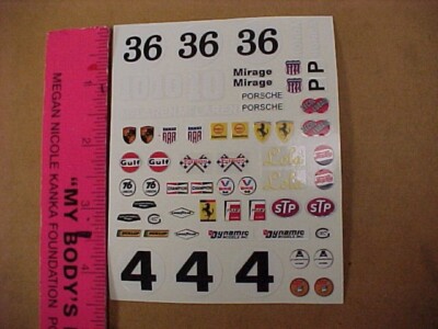1/24 slotcar 1/24 scale Vintage Mirage / Porsche slot car DECALS | eBay